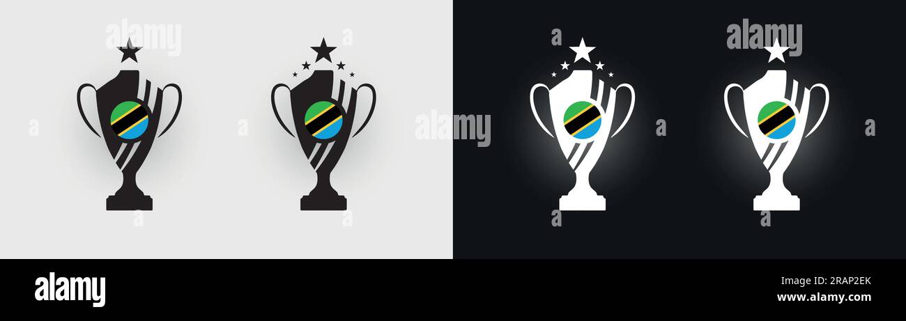 Tanzania trophy pokal cup football champion vector illustration Stock ...