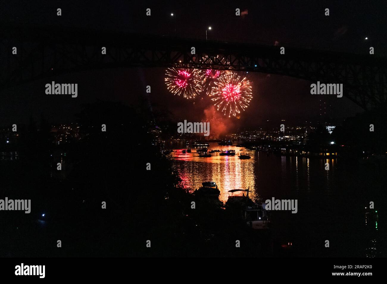 Seattle, USA. 4 Jul, 2023. People gather in Fremont to celebrate ...