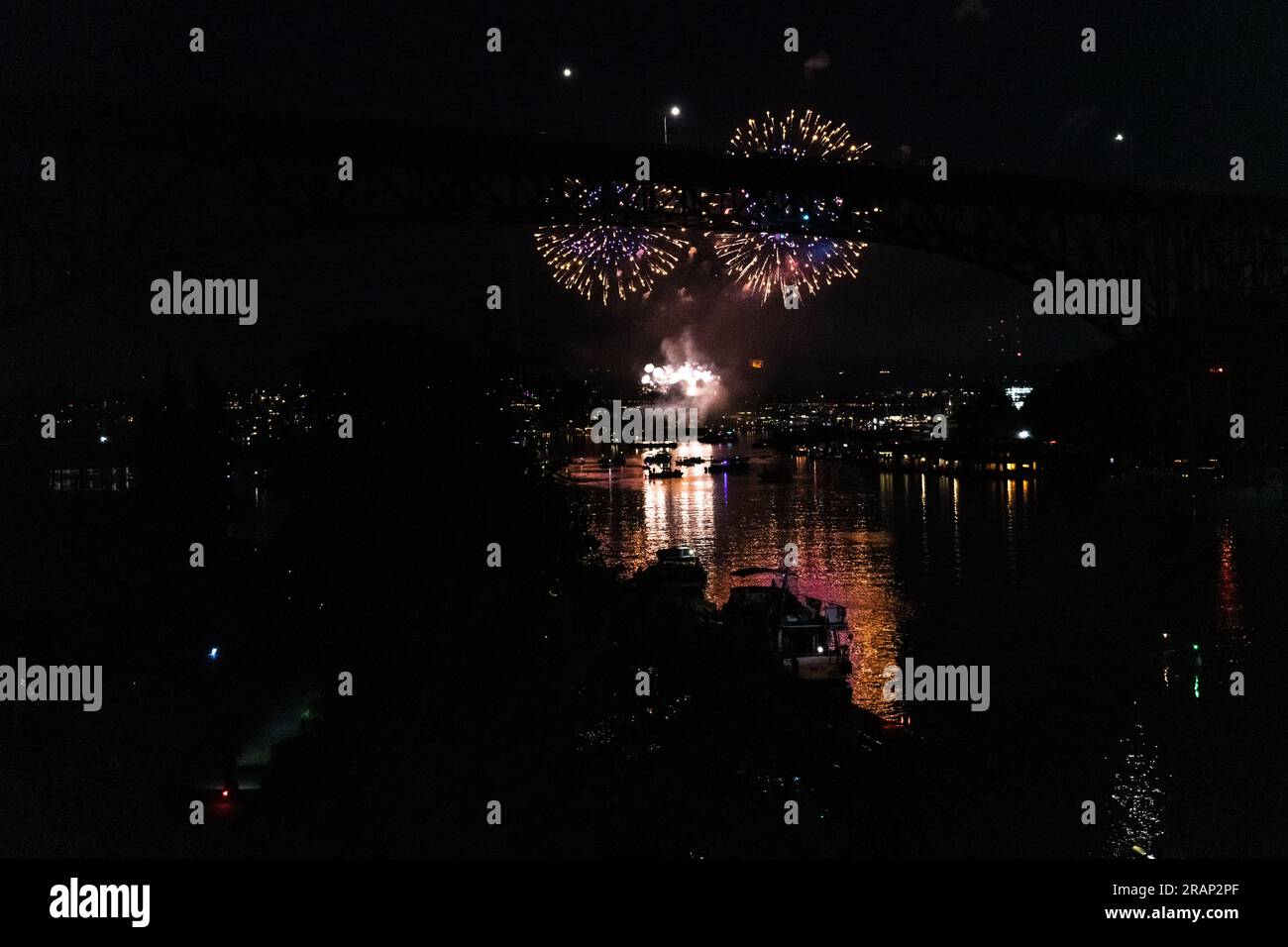 Seattle, USA. 4 Jul, 2023. People gather in Fremont to celebrate ...