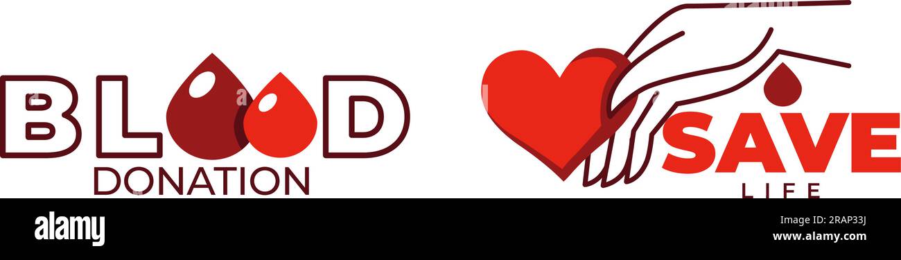 Blood donation, save lives help to people vector Stock Vector Image ...