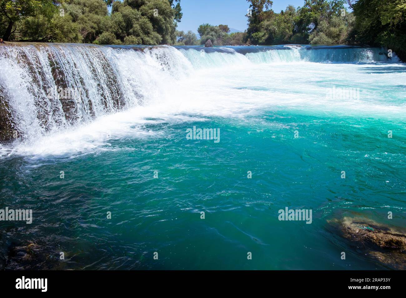 Manavgat waterfall Manavgat River is near the city of Side Stock Photo ...