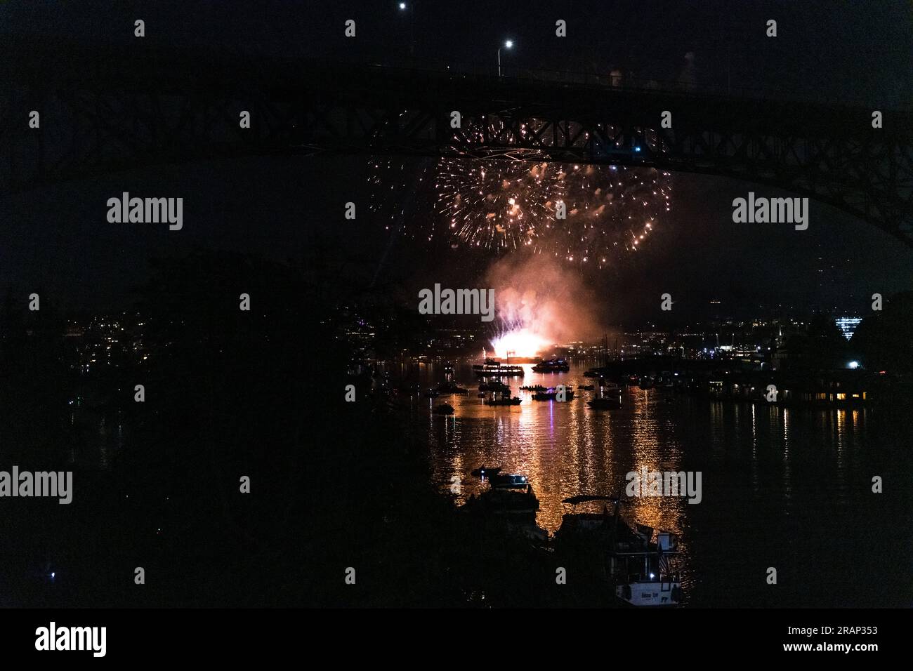 Seattle, USA. 4 Jul, 2023. People gather in Fremont to celebrate ...