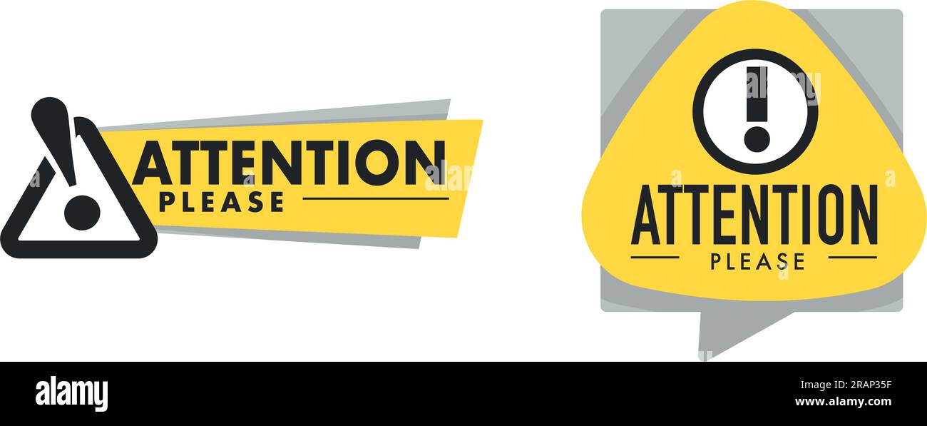 Attention please, caution and awareness signs Stock Vector Image & Art ...