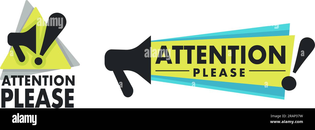 Caution and attention please, symbol or signs Stock Vector Image & Art ...