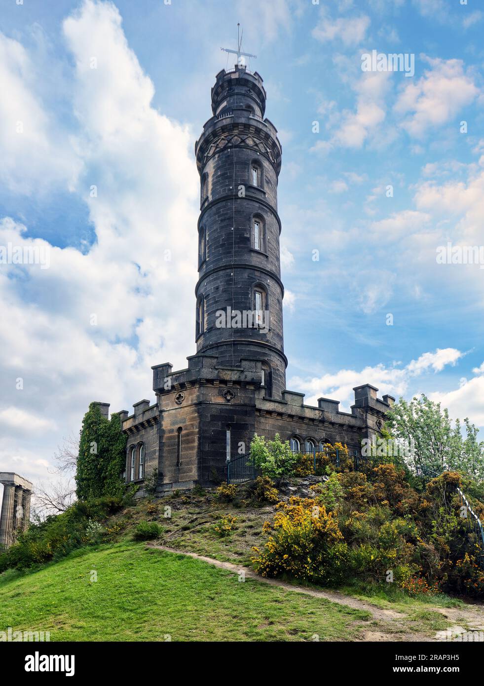 Edinburgh Nelson Monument in Calton hill, Scotland Stock Photo - Alamy