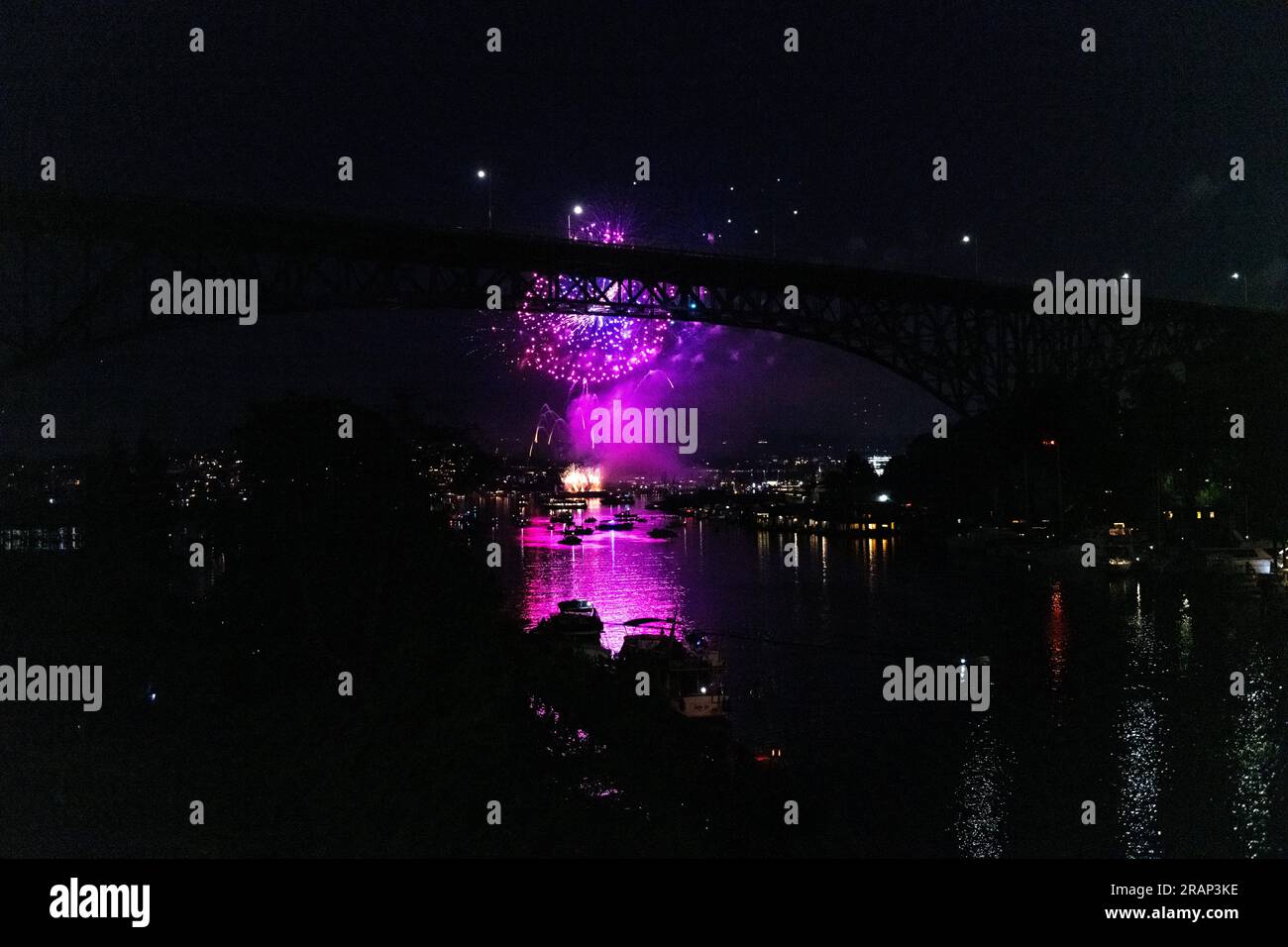 Seattle, USA. 4 Jul, 2023. People gather in Fremont to celebrate ...