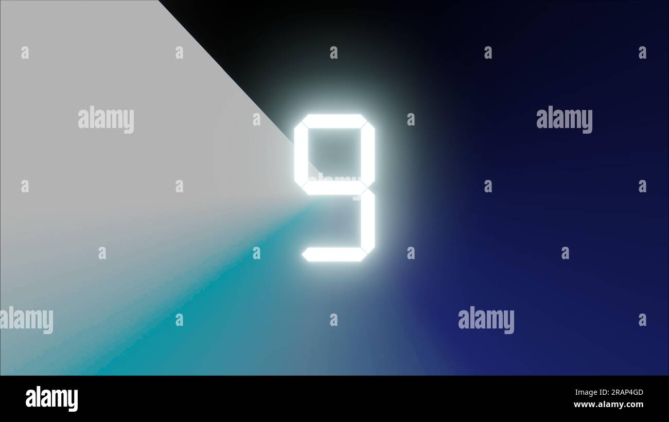 9 - lcd number nad radial background Stock Photo - Alamy