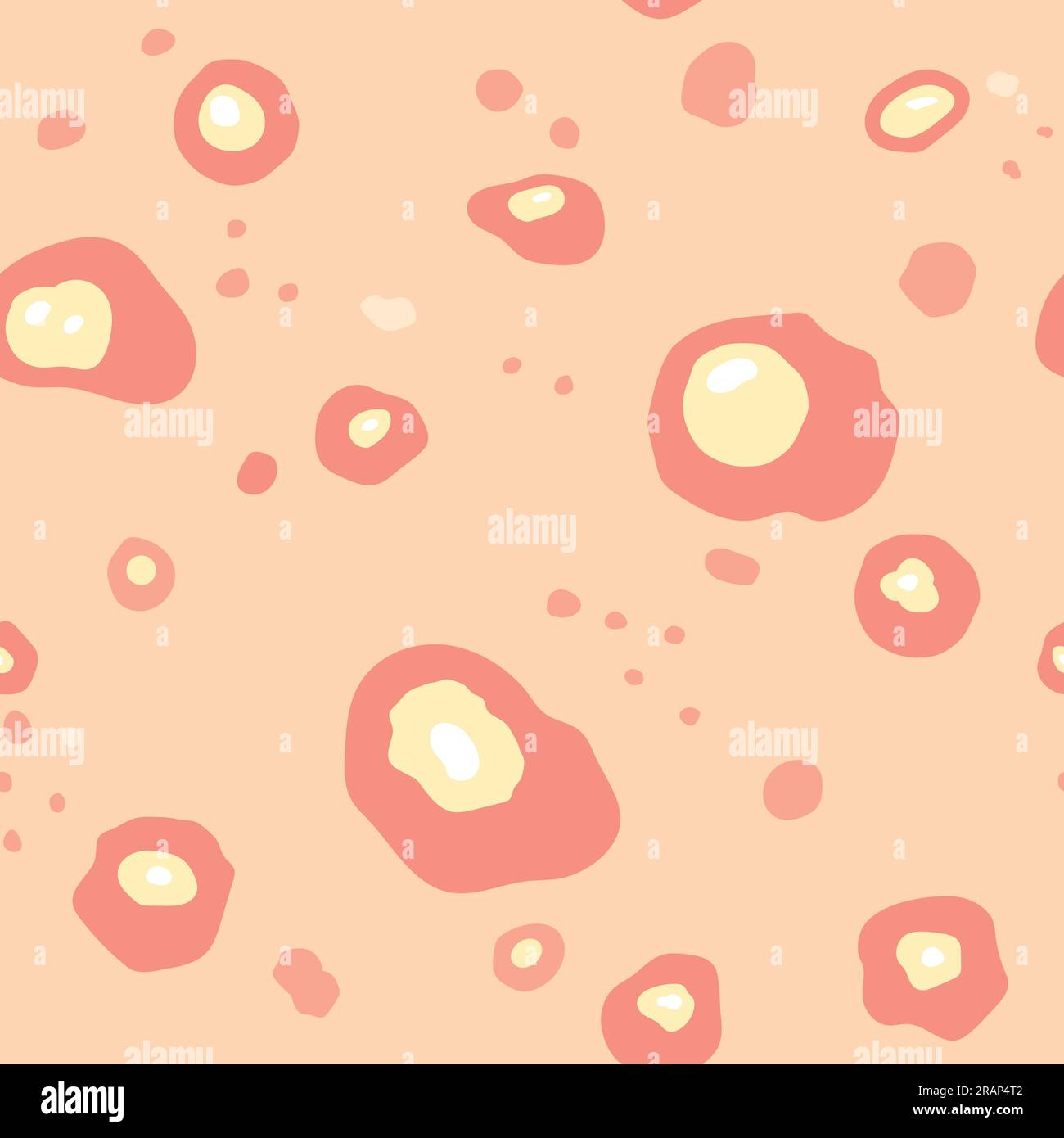 seamless pattern of skin with infected with acne, pimples- vector ...