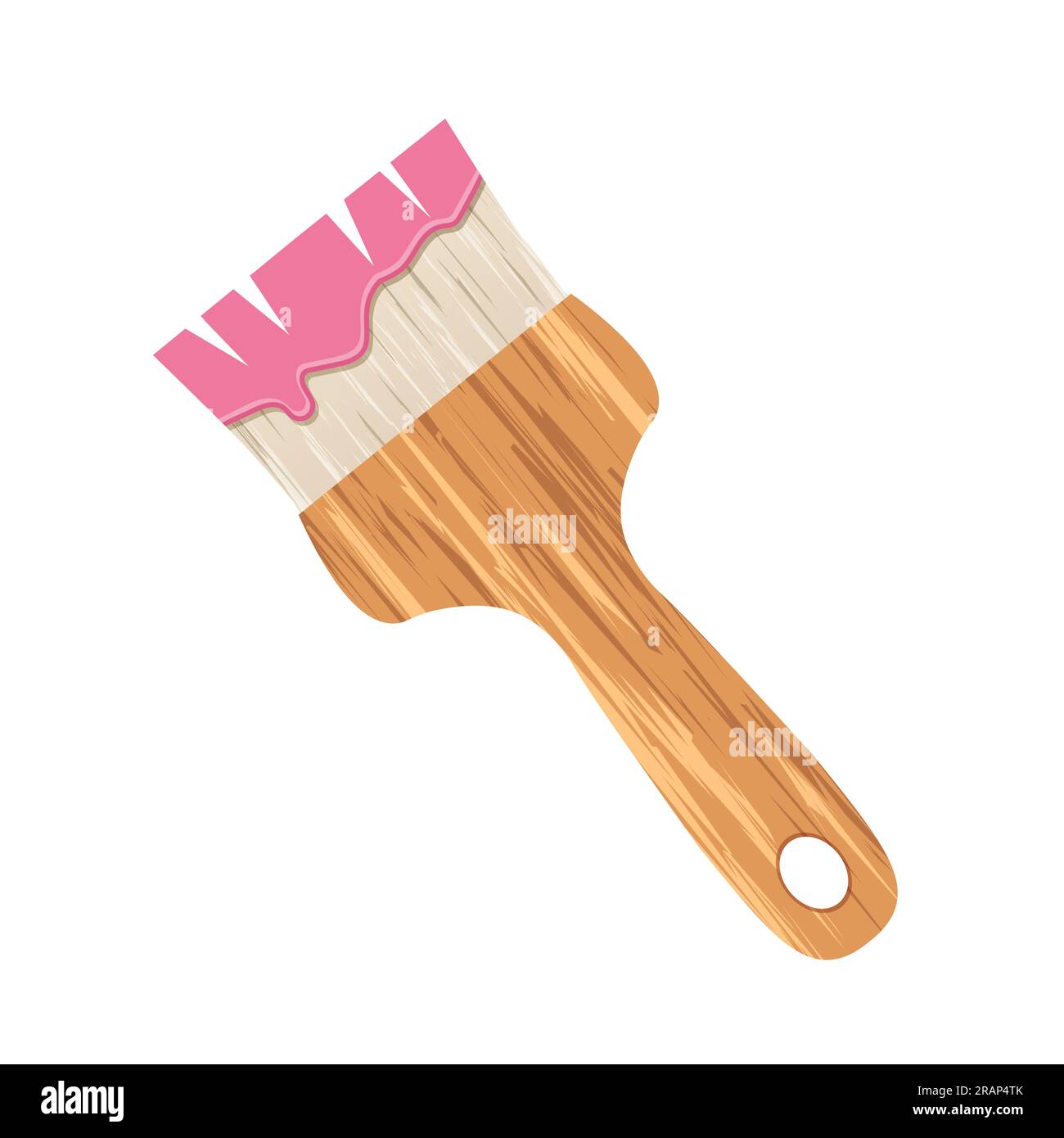 Wooden paintbrush painting Stock Vector Images - Alamy
