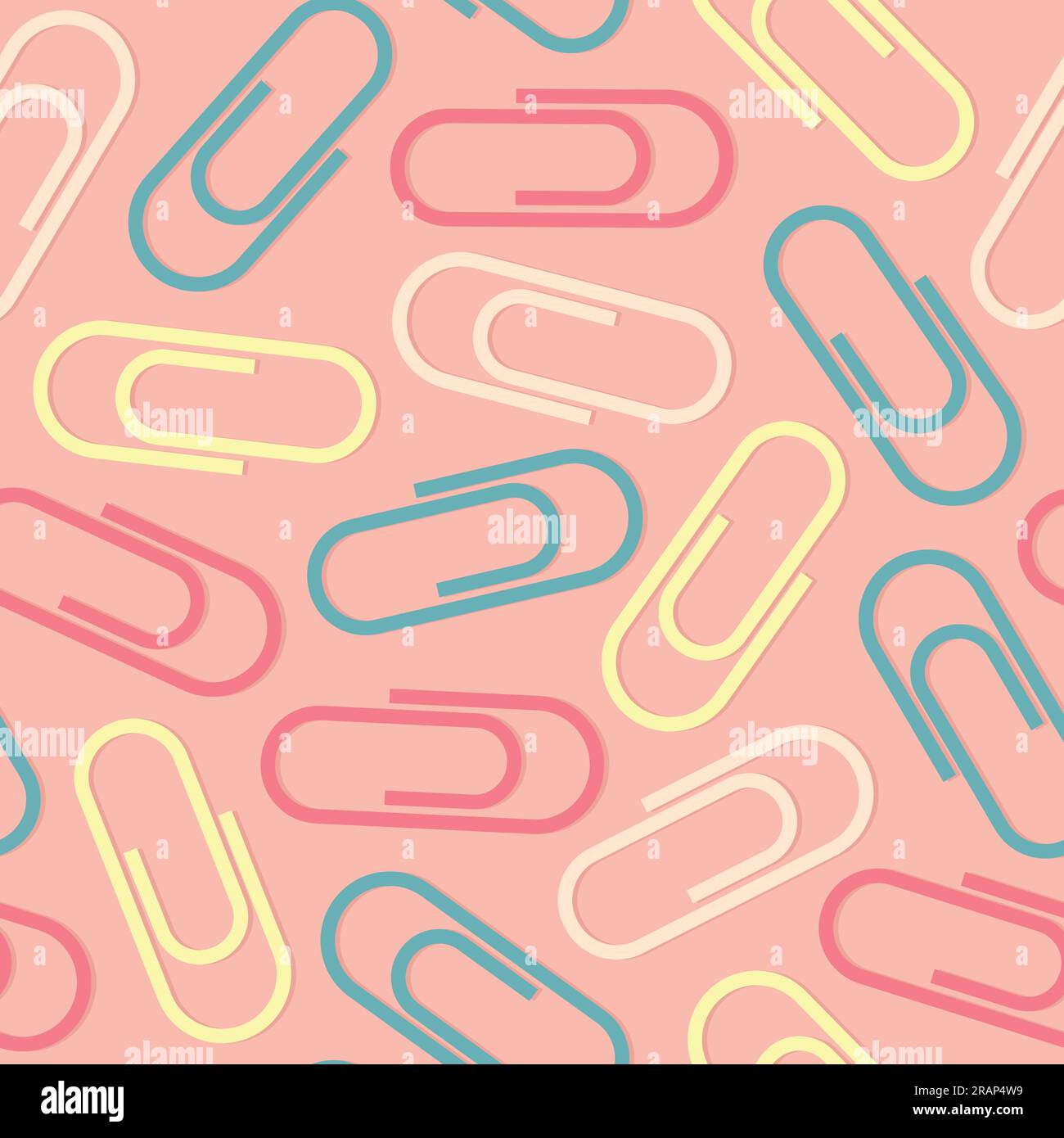 colorful paper clips seamless pattern- vector illustration Stock Vector ...