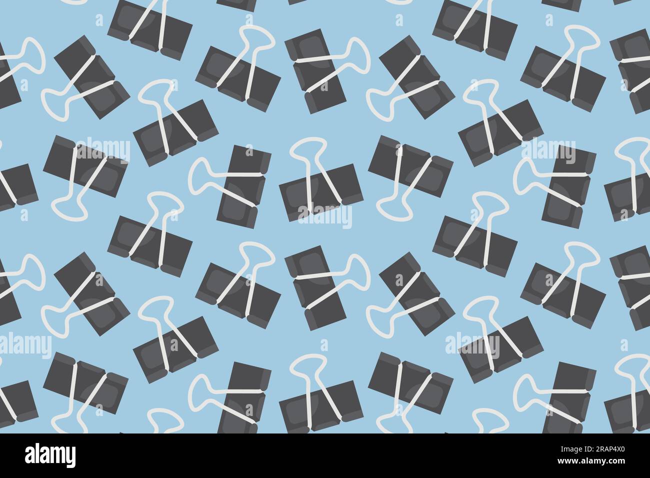 seamless office pattern with black paper clips- vector illustration ...