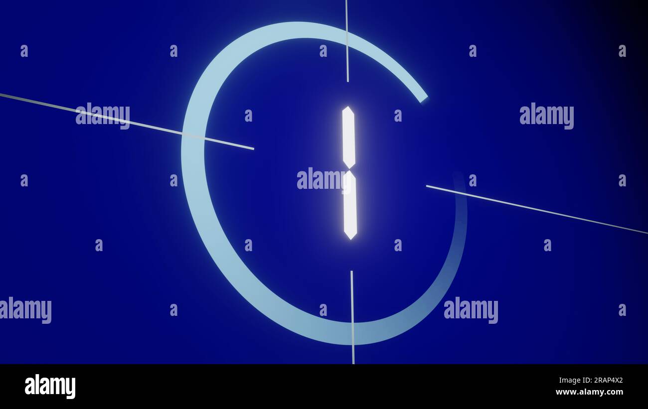 1 - number and circle on blue background Stock Photo - Alamy