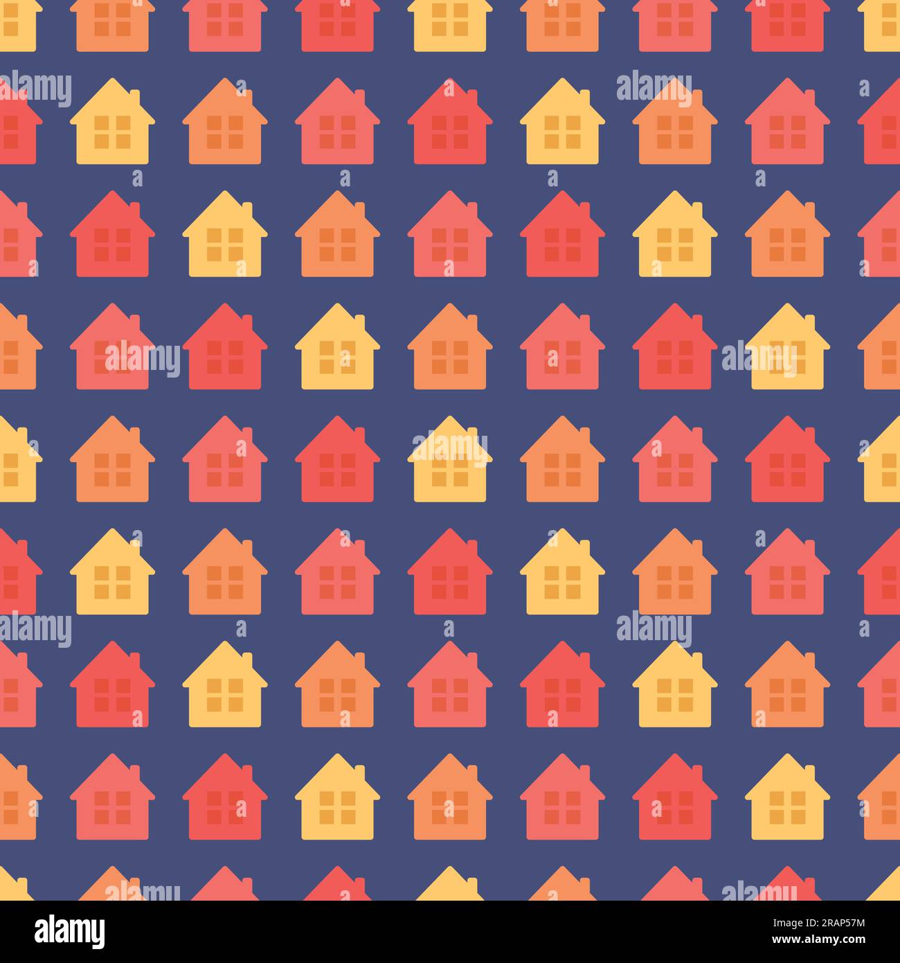 colorful houses seamless pattern, real estate, mortgage, renting ...