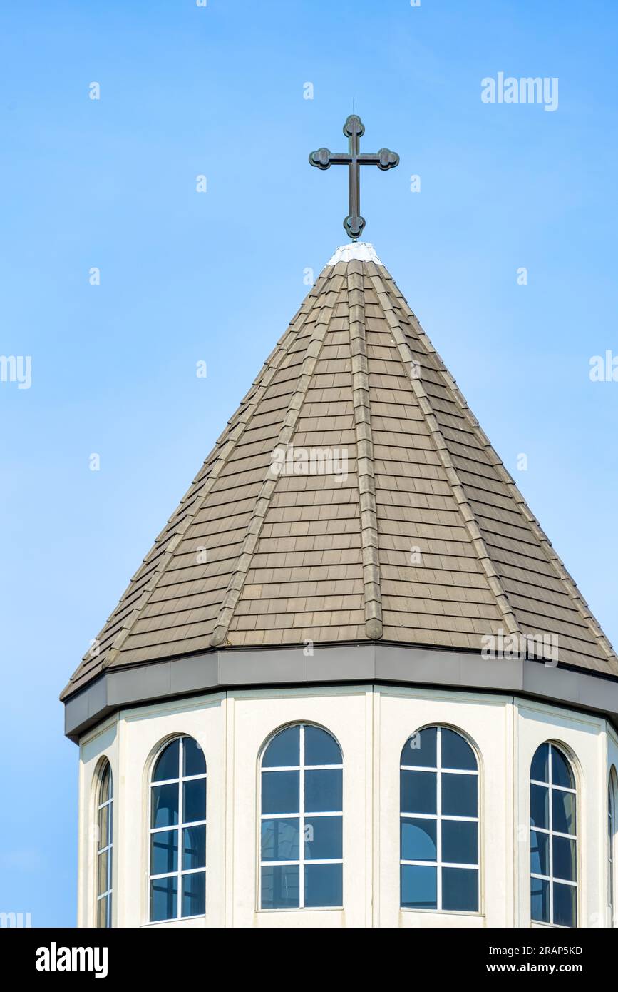 Dome or cupola with skylights in the St. Mary Armenian Apostolic Church ...
