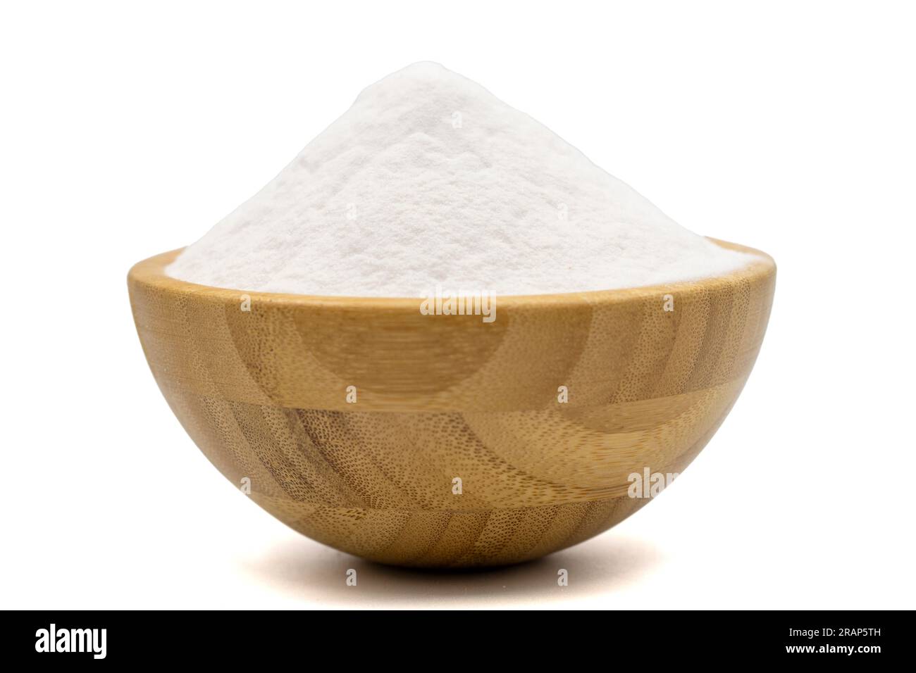 Sodium bicarbonate or baking soda isolated on white background. Sodium ...