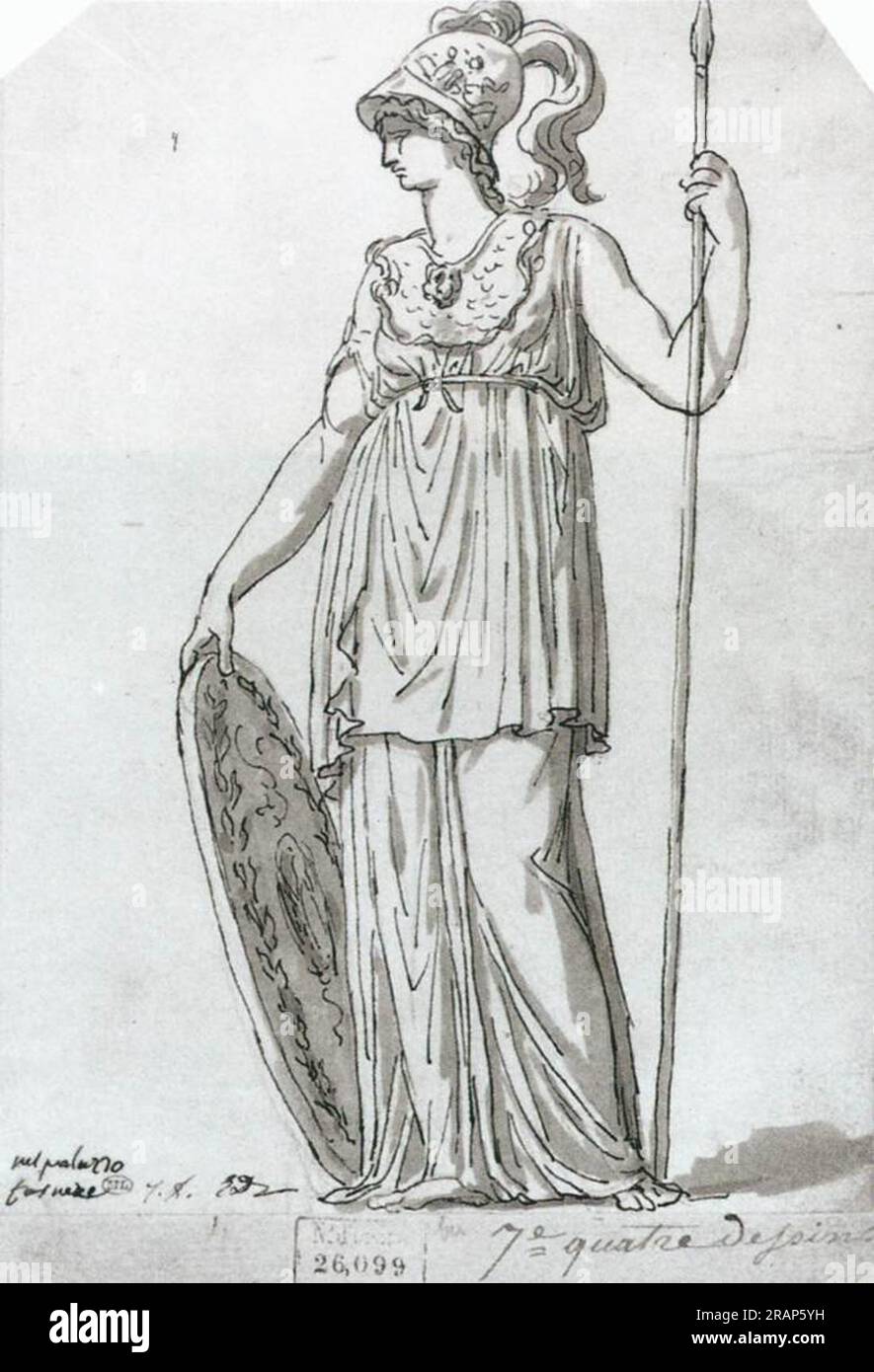 Minerva 1777 by Jacques-Louis David Stock Photo - Alamy
