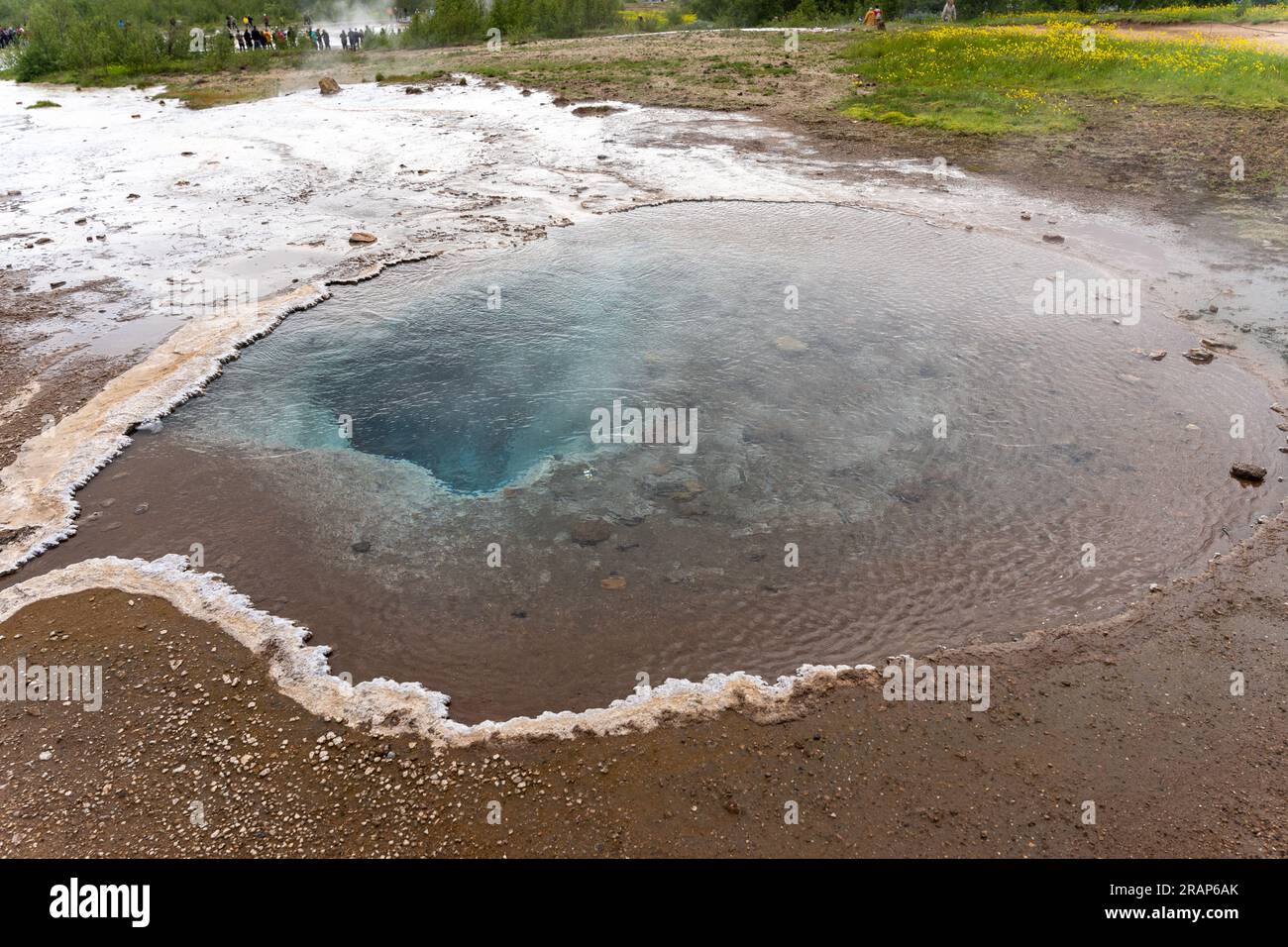 The southern pool of Blesi Hot Spring in Haukadalur Valley, Iceland ...