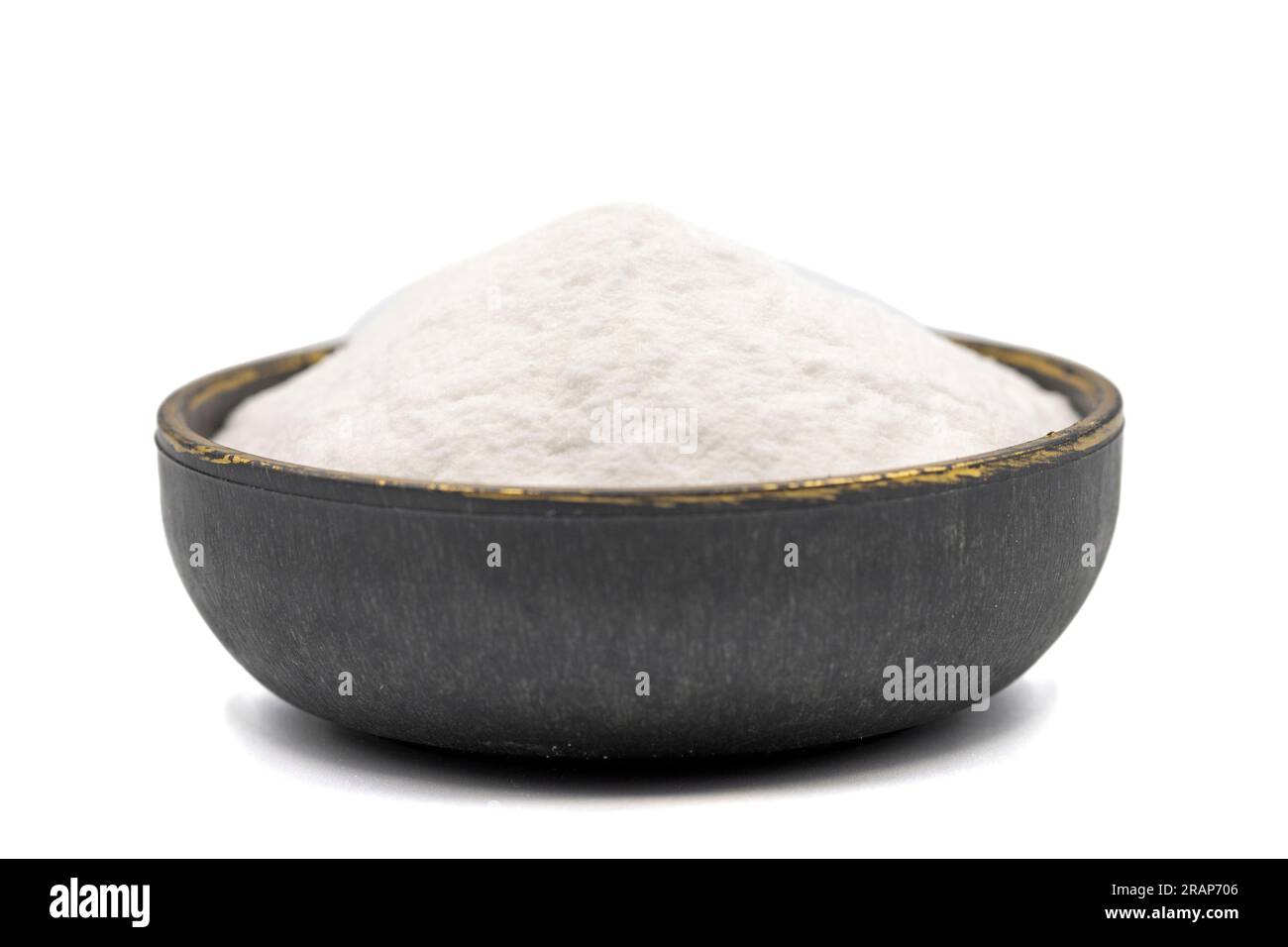 Sodium bicarbonate or baking soda isolated on white background. Sodium ...