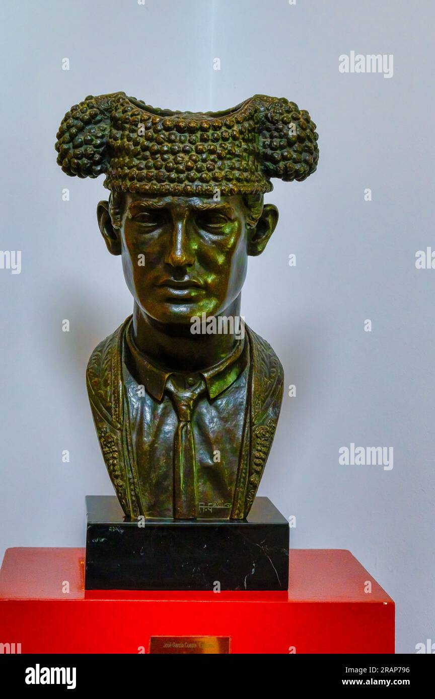 Seville, Spain - January 20, 2023: Metal bust sculpture of Jose Garcia ...
