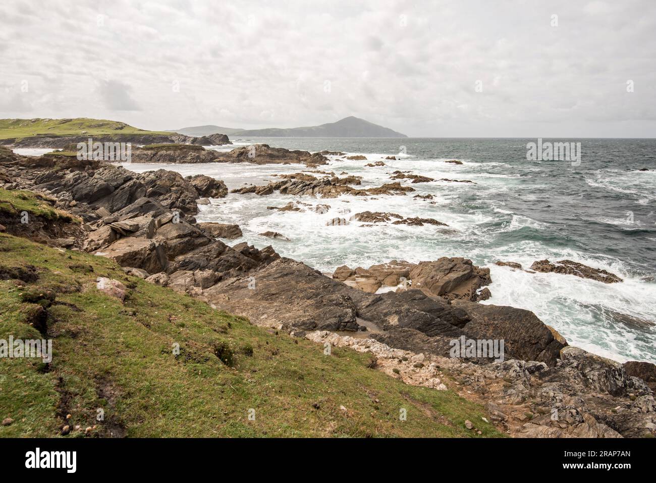 Coastal scenery on Achill Island, an island in County Mayo, Ireland ...