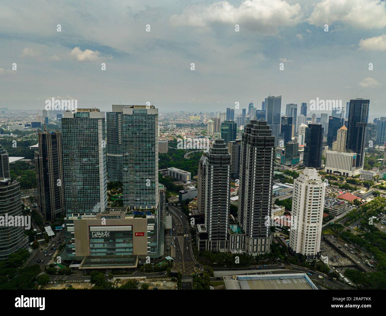 Jakarta downtown landscape from drone hi-res stock photography and ...