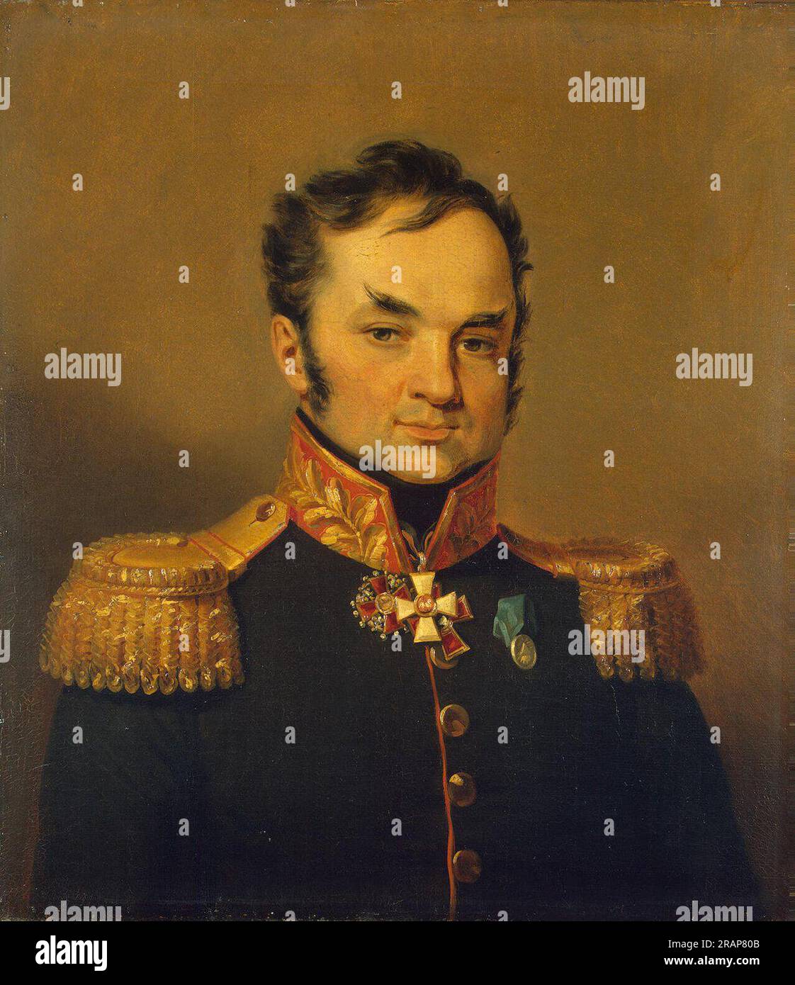 Andrey Savvich Glebov, Russian Major General by George Dawe Stock Photo ...