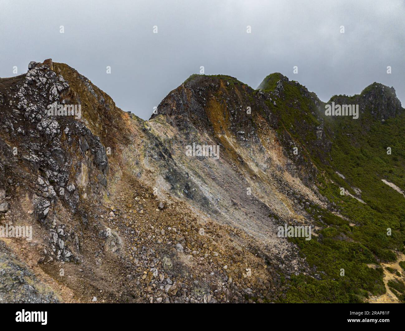 Sibayak volcano on the island of Sumatra, Indonesia. Sumatra, Indonesia ...
