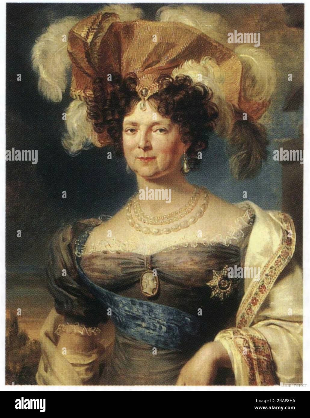 Portrait of Empress Maria Feodorovna 1825 by George Dawe Stock Photo ...