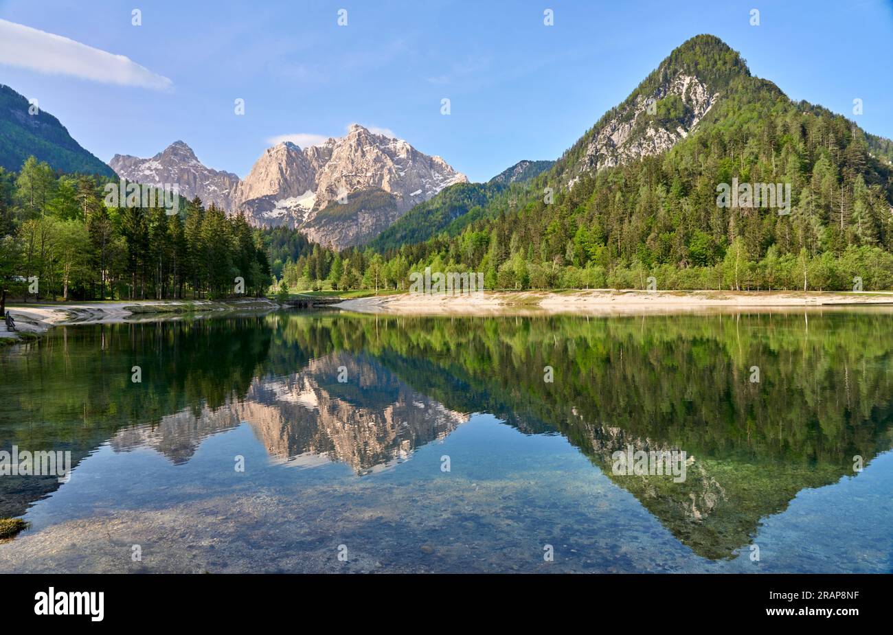 Mountain landscape in the Triglav National Park near Kranska Gora ...