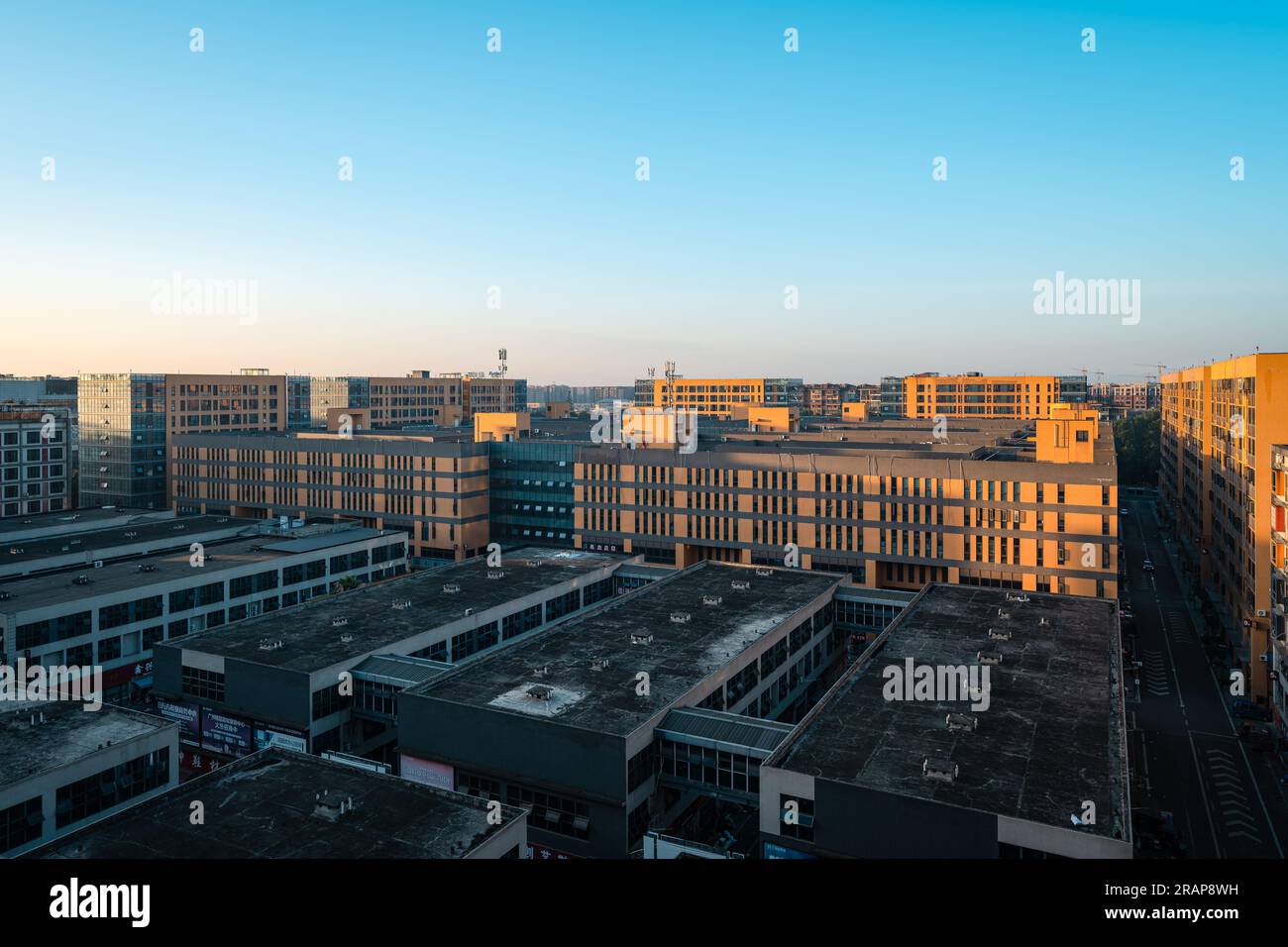 Sunrise at the Chengdu Business City Stock Photo - Alamy