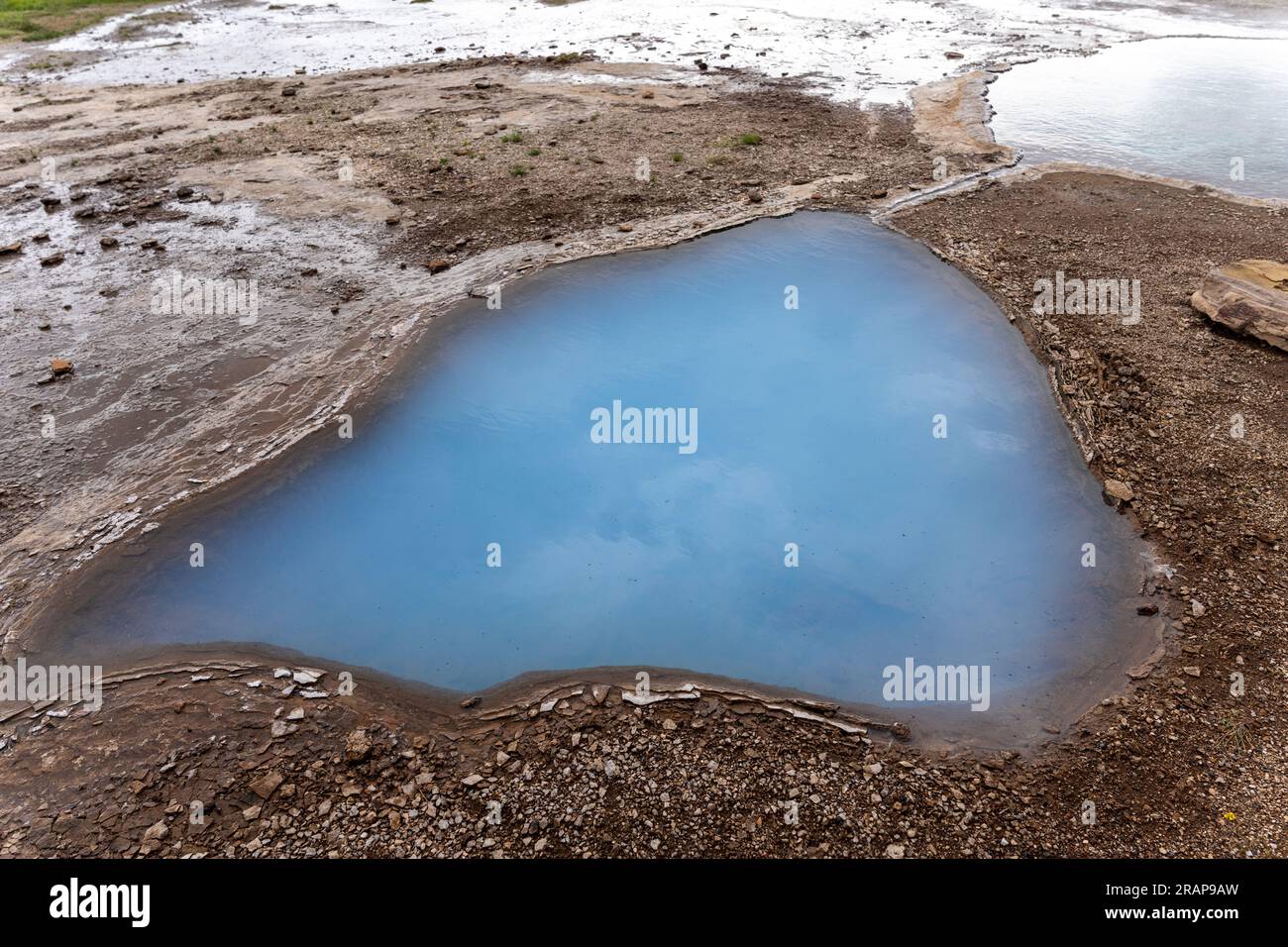 The northern pool of Blesi Hot Spring in Haukadalur Valley, Iceland ...
