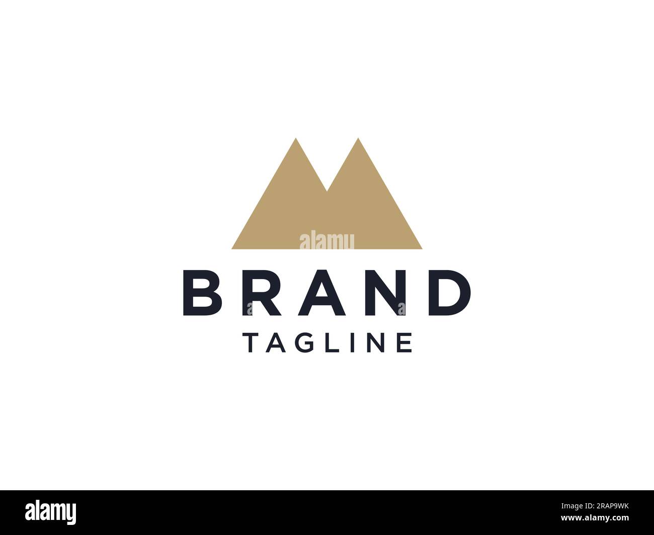 Initial Letter M Logo Geometric. Flat Vector Logo Design Template ...