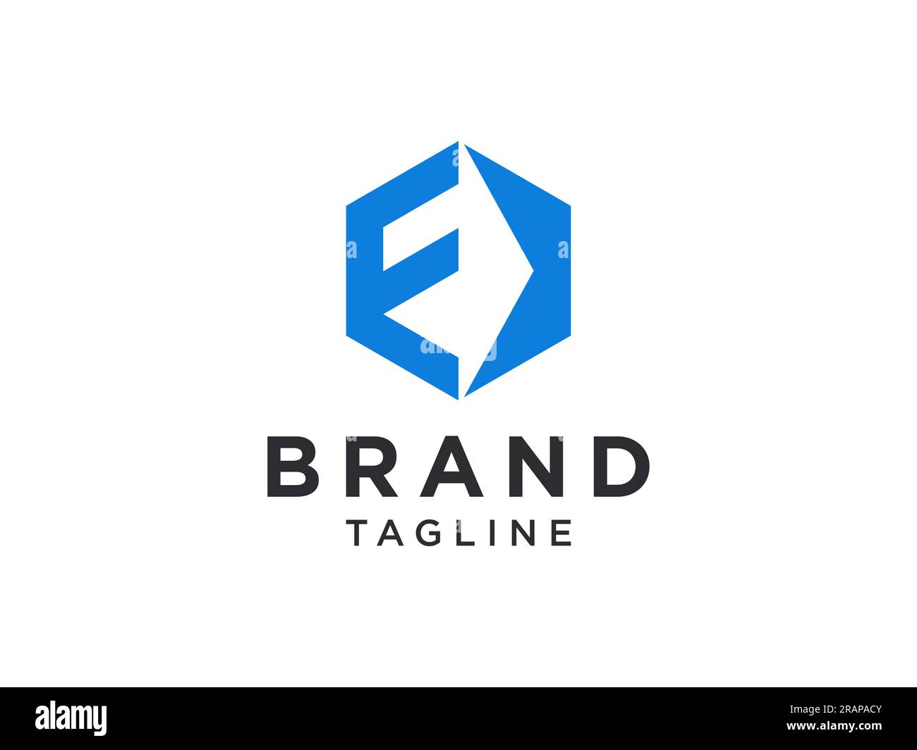 Abstract Initial Letter F Logo. Blue Motion Geometric Shape isolated on ...