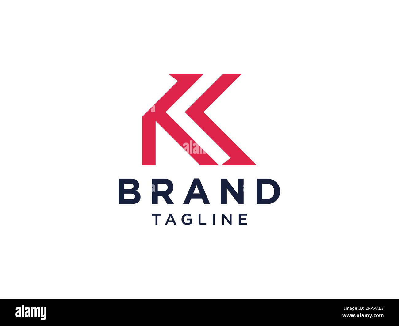 Abstract Letter K Logo Rounded Line. Flat Vector Logo Design Template ...