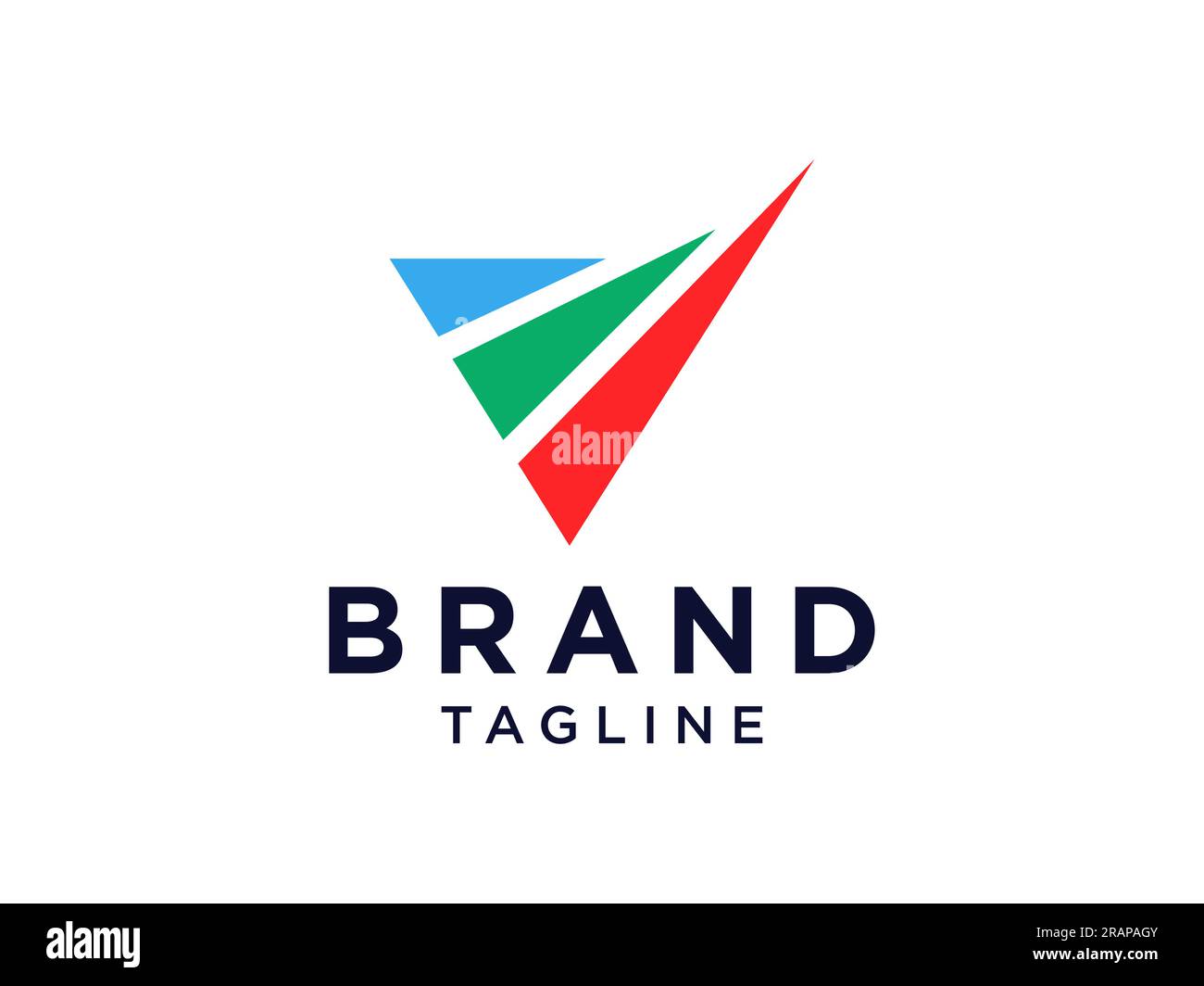 Abstract Initial Letter V Logo. Geometric Shape Origami Style isolated ...