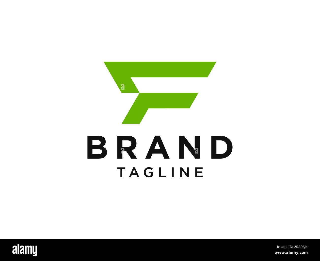 Green ribbon letter symbol logo hi-res stock photography and images - Alamy