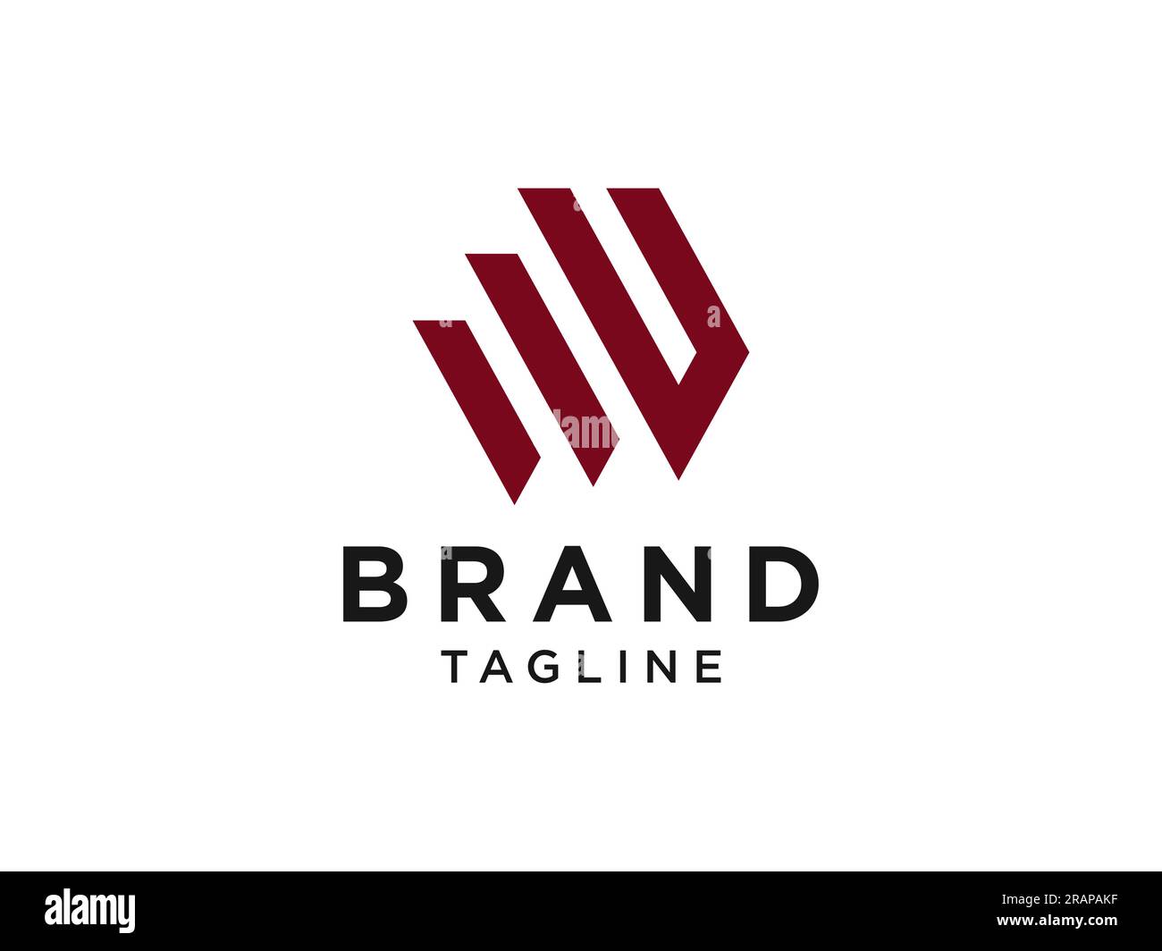Letter w vector origami logo hi-res stock photography and images - Alamy