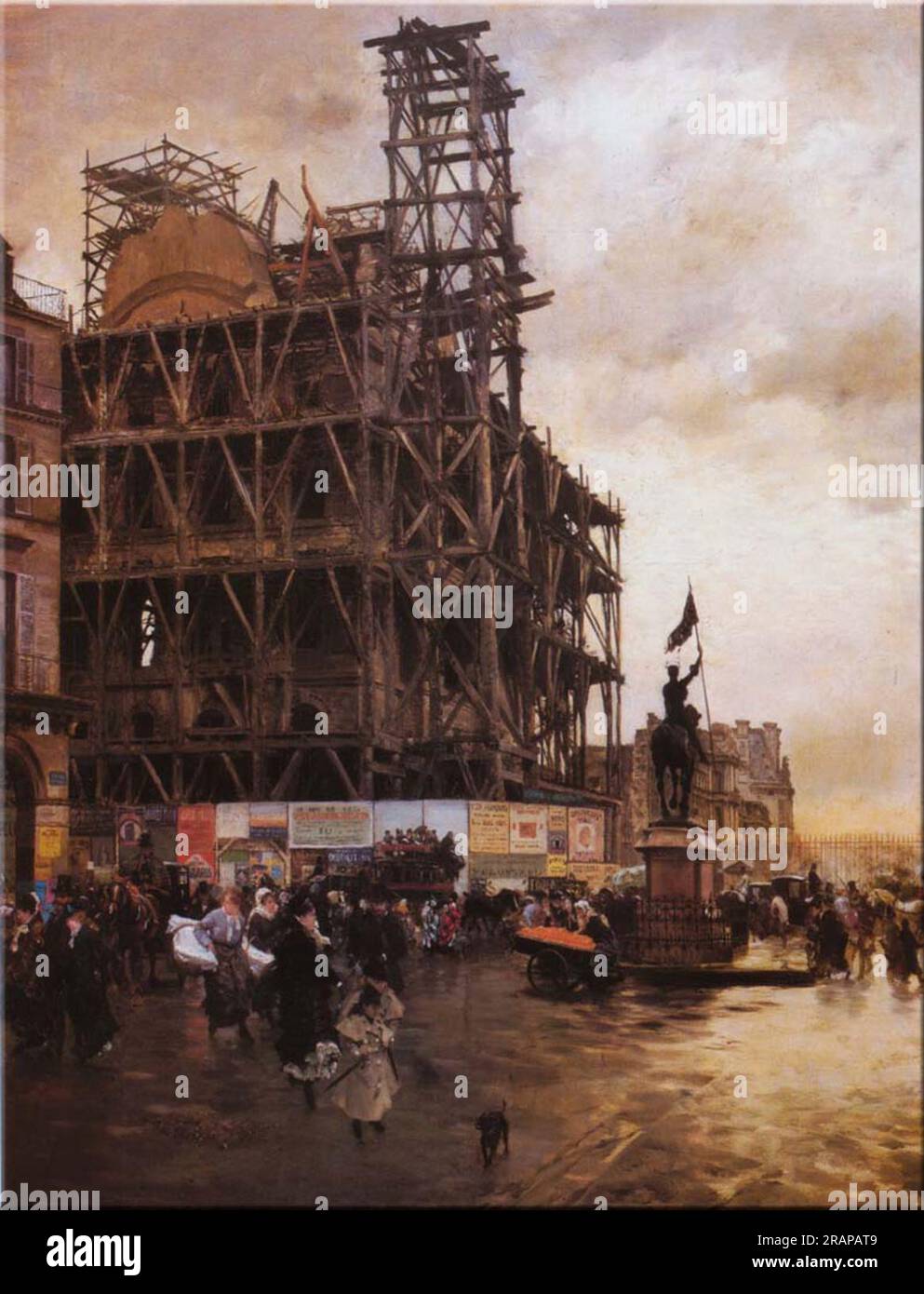 The Place des Pyramides, Paris 1875 by Giuseppe de Nittis Stock Photo ...