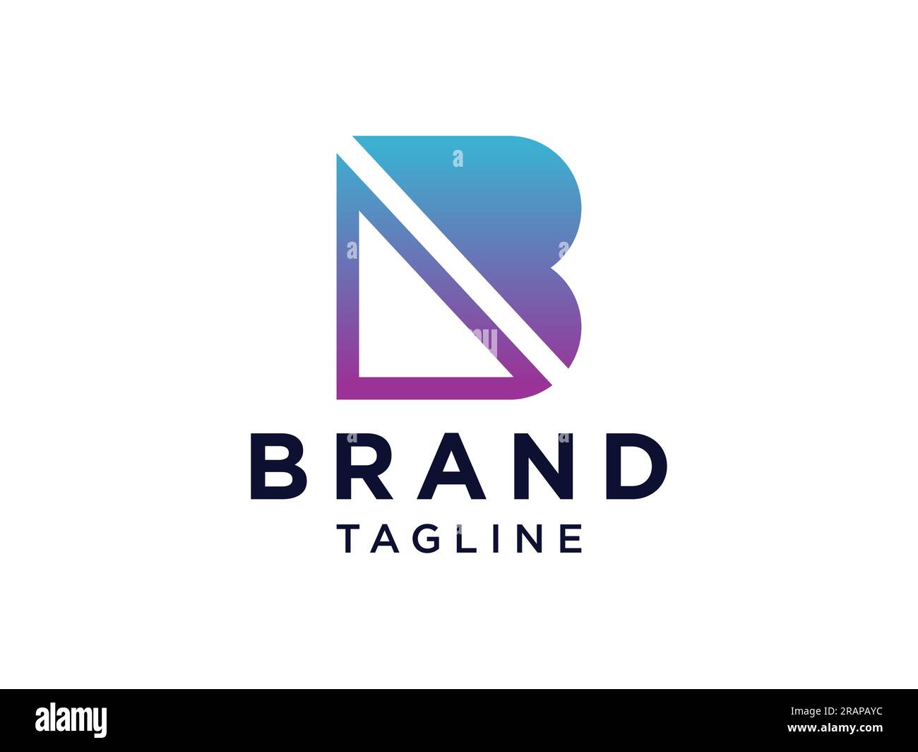 Abstract Initial Letter B Logo. Flat Vector Logo Design Template Element Stock Vector Image ...