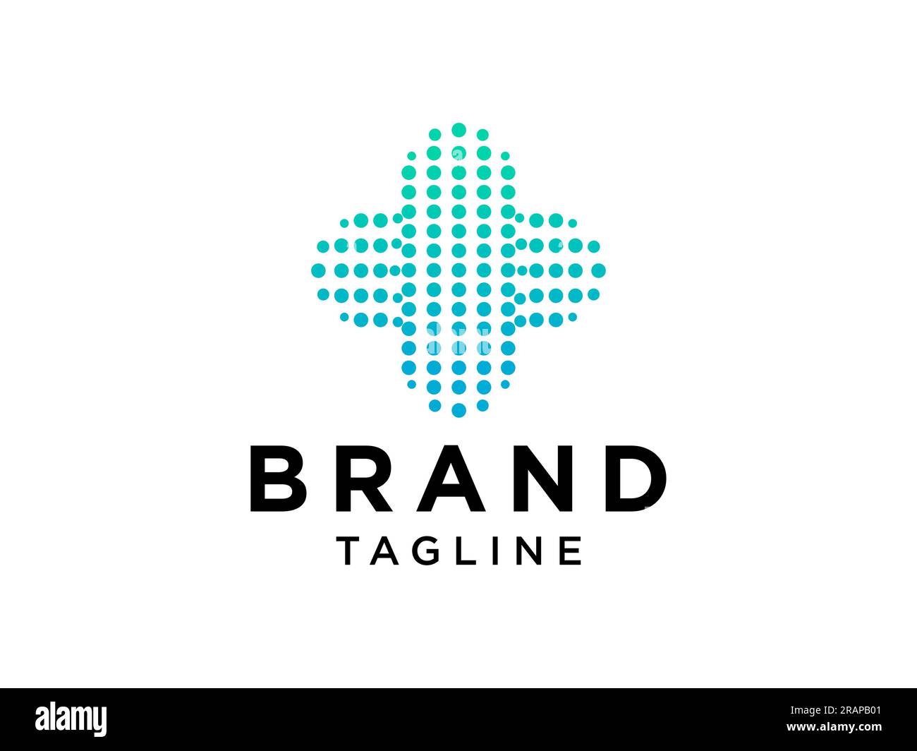 Cross Line Medical Logo Health Symbol Pharmacy Icon. Flat Vector Logo ...