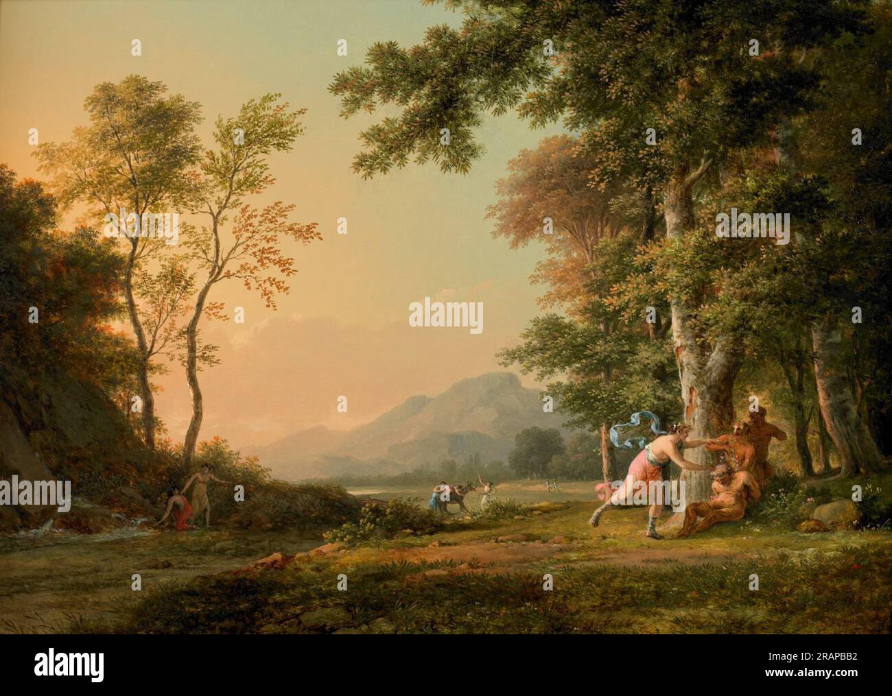 A Wooded Landscape with a Bacchic Scene 1810 by Pierre-Henri de ...