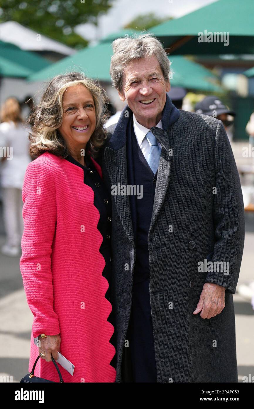 Melvyn Bragg and his wife Gabriel Clare-Hunt arriving on day three of ...