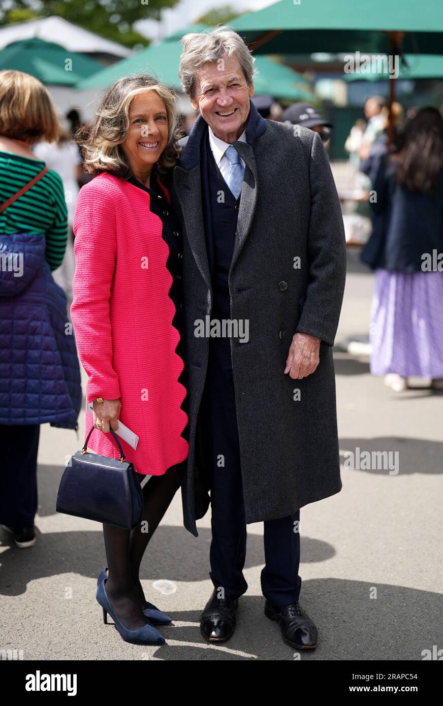 Melvyn Bragg and his wife Gabriel Clare-Hunt arriving on day three of ...