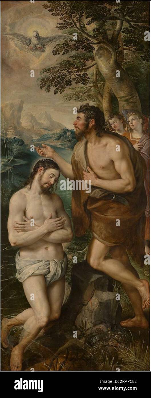 Baptism of Jesus by Maarten de Vos Stock Photo - Alamy