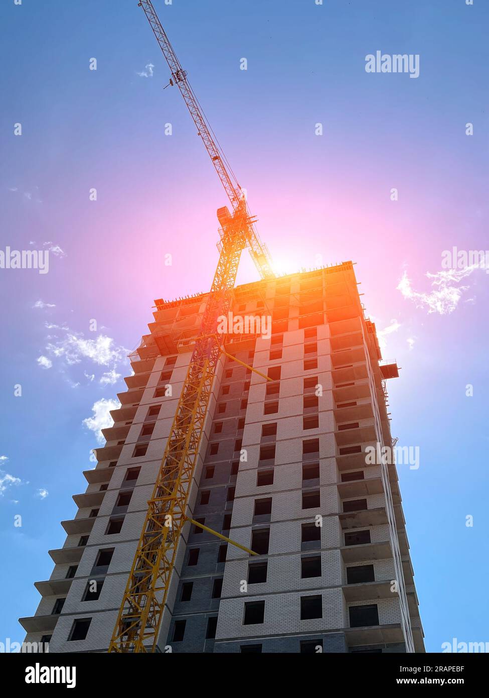 New house for many families, babies and new life, building multi storey ...