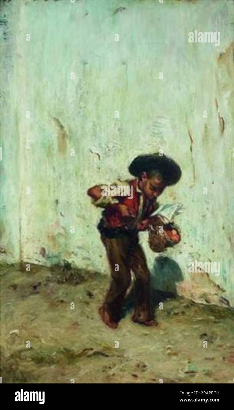 The little orange merchant by Alfred Dehodencq Stock Photo - Alamy