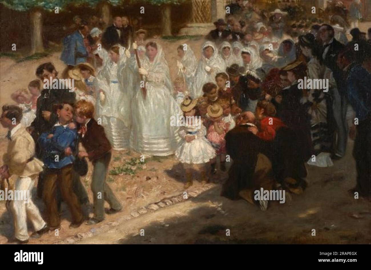 The first communion by Alfred Dehodencq Stock Photo - Alamy