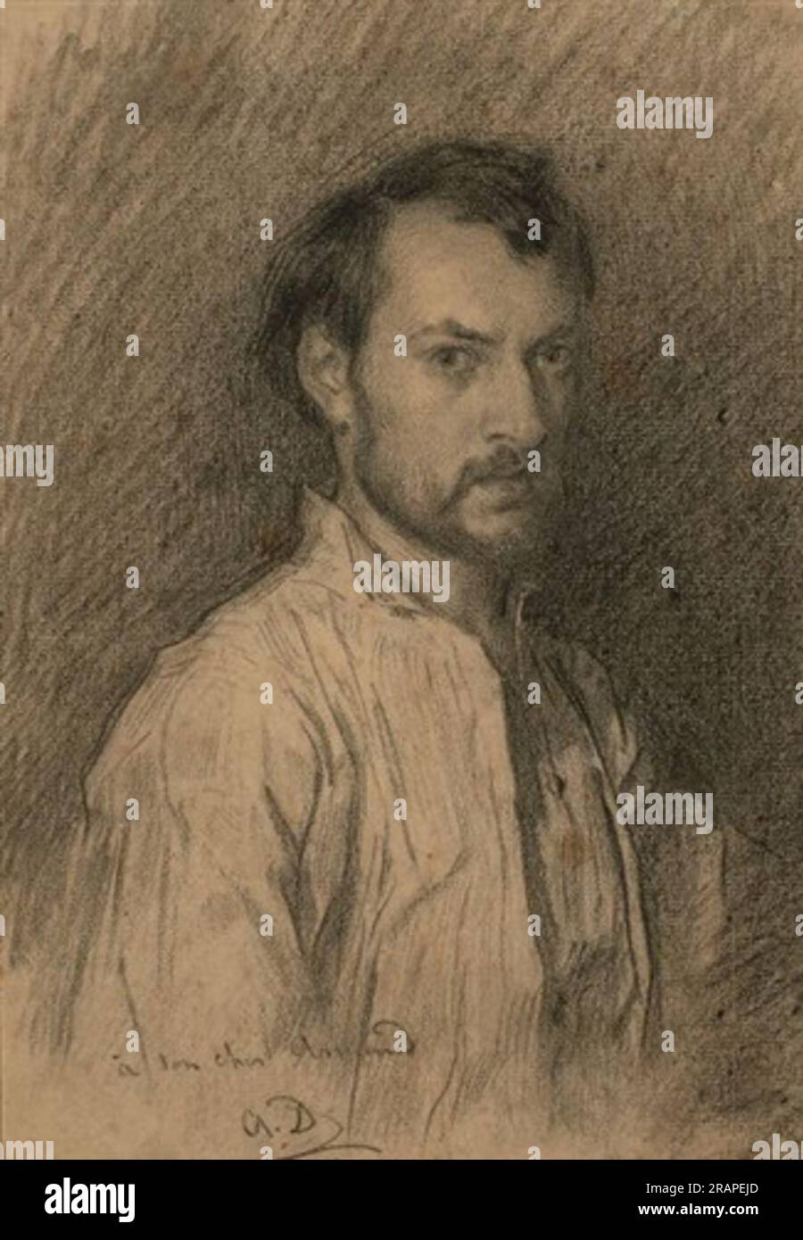 Self-portrait by Alfred Dehodencq Stock Photo - Alamy