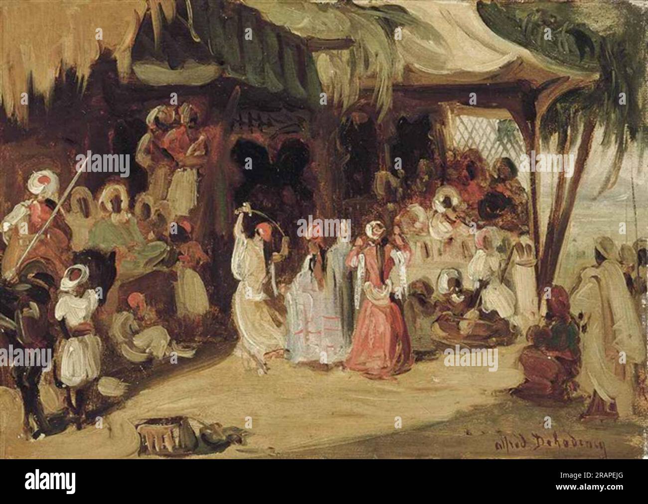 A dance for the Sultan by Alfred Dehodencq Stock Photo - Alamy