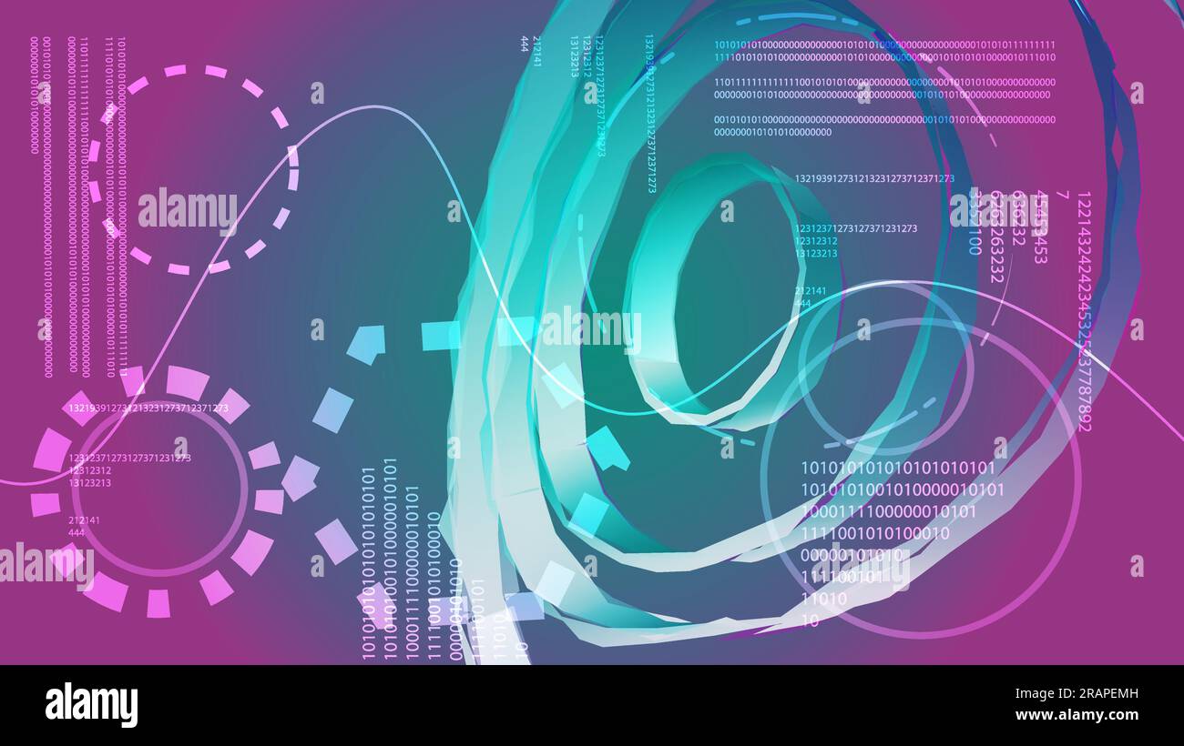 Blue abstract modern energy technology digital elements of the HUD ...